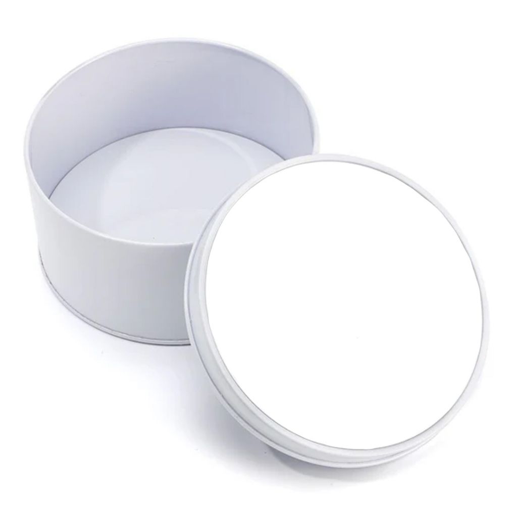 DyeTrans® Sublimation Metal Tin - White - Round | Sublimation Home and ...